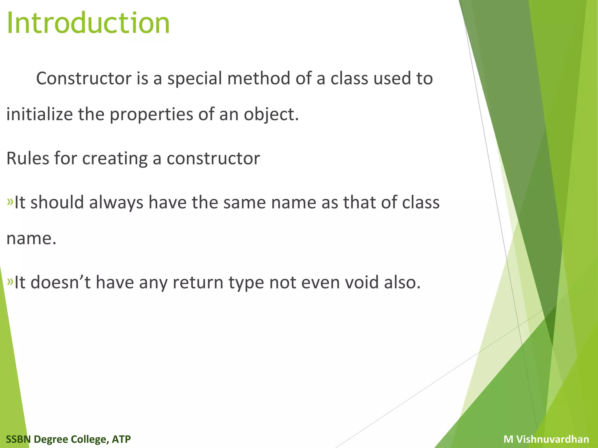 Constructors | PPT