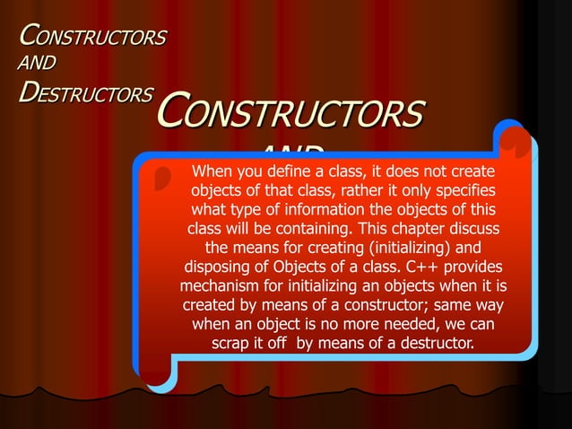 Constructors In C 2 Computer Science Ppt
