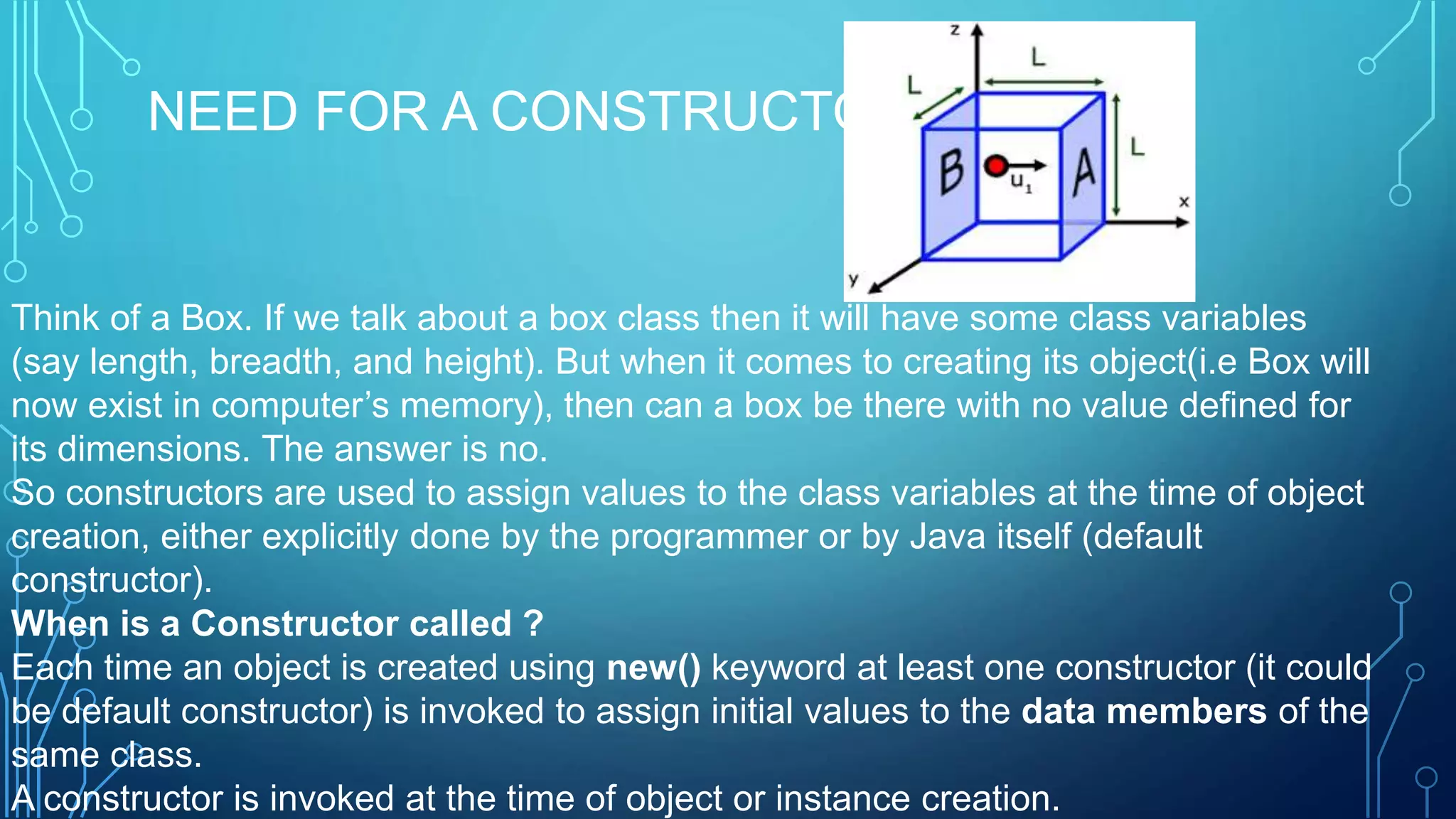 constructors.pptx | Programming Languages | Computing