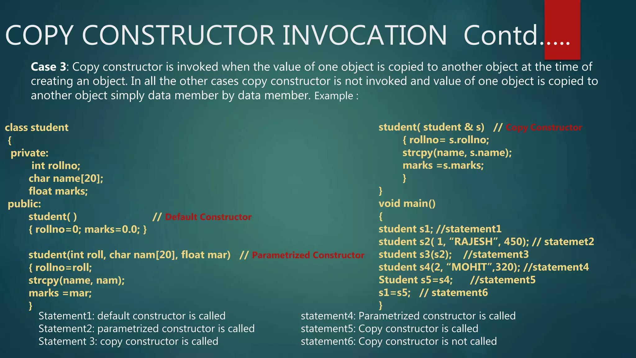 Constructors and destructors | PPTX