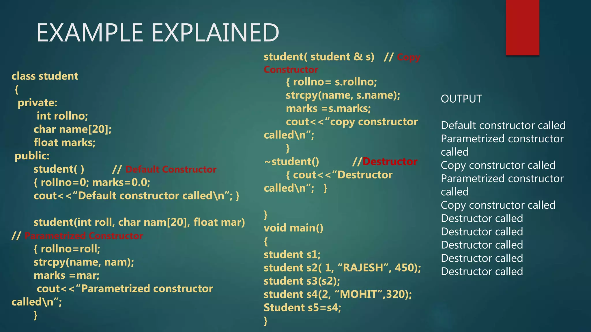 Constructors And Destructors Pptx Programming Languages Computing