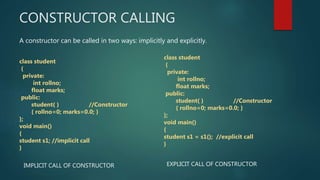 Constructors and destructors | PPTX
