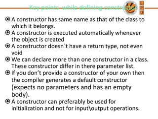 Constructors and destructors in C++ part 2 | PPT