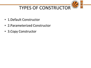 Constructors and destructors in C++ part 2 | PPT