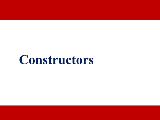 Constructors | PPT