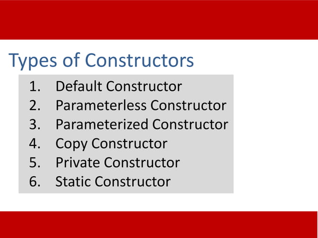 Constructors | PPT