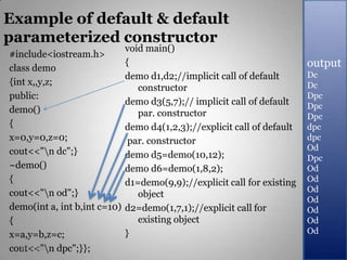 Constructors & destructors | PPTX | Programming Languages | Computing