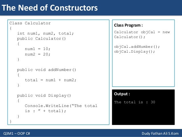 Object Oriented Programming Constructors And Destructors