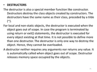 Constructors and destructors in C++ | PPT