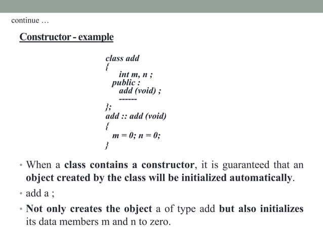 C Constructors Destructors Operator Overloading And Type Conversion