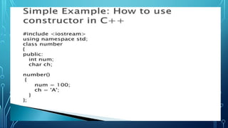 constructors in c++ designed by Rohit jain | PPT