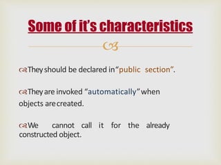 Types of Constructor in C++ | PPTX