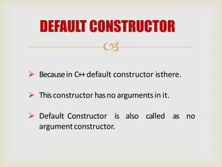 Types of Constructor in C++ | PPTX