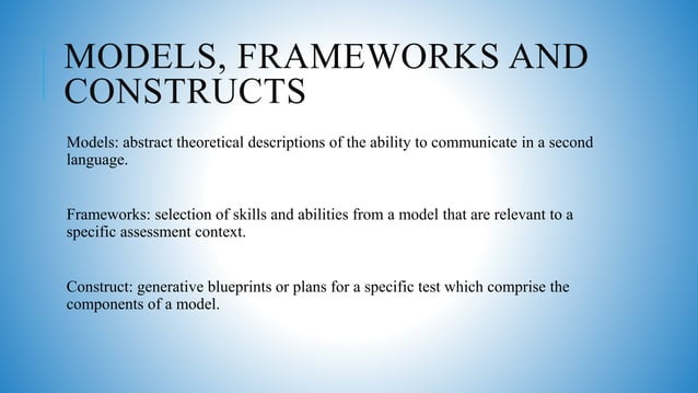 Constructs and models | PPTX