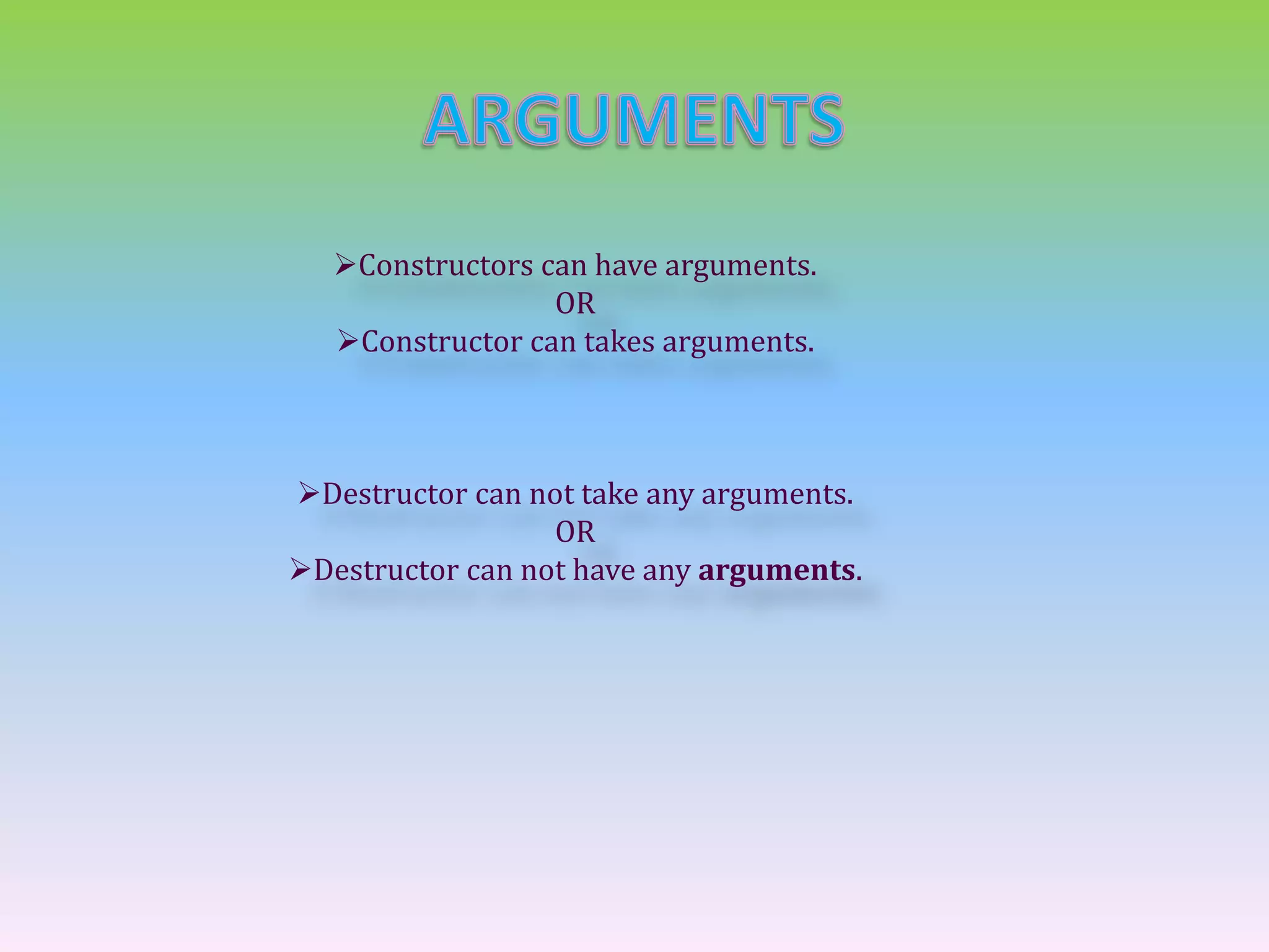 Difference between Constructure and destructure. | PPT