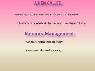 Difference between Constructure and destructure. | PPT