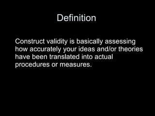 Construct Validity | PPT