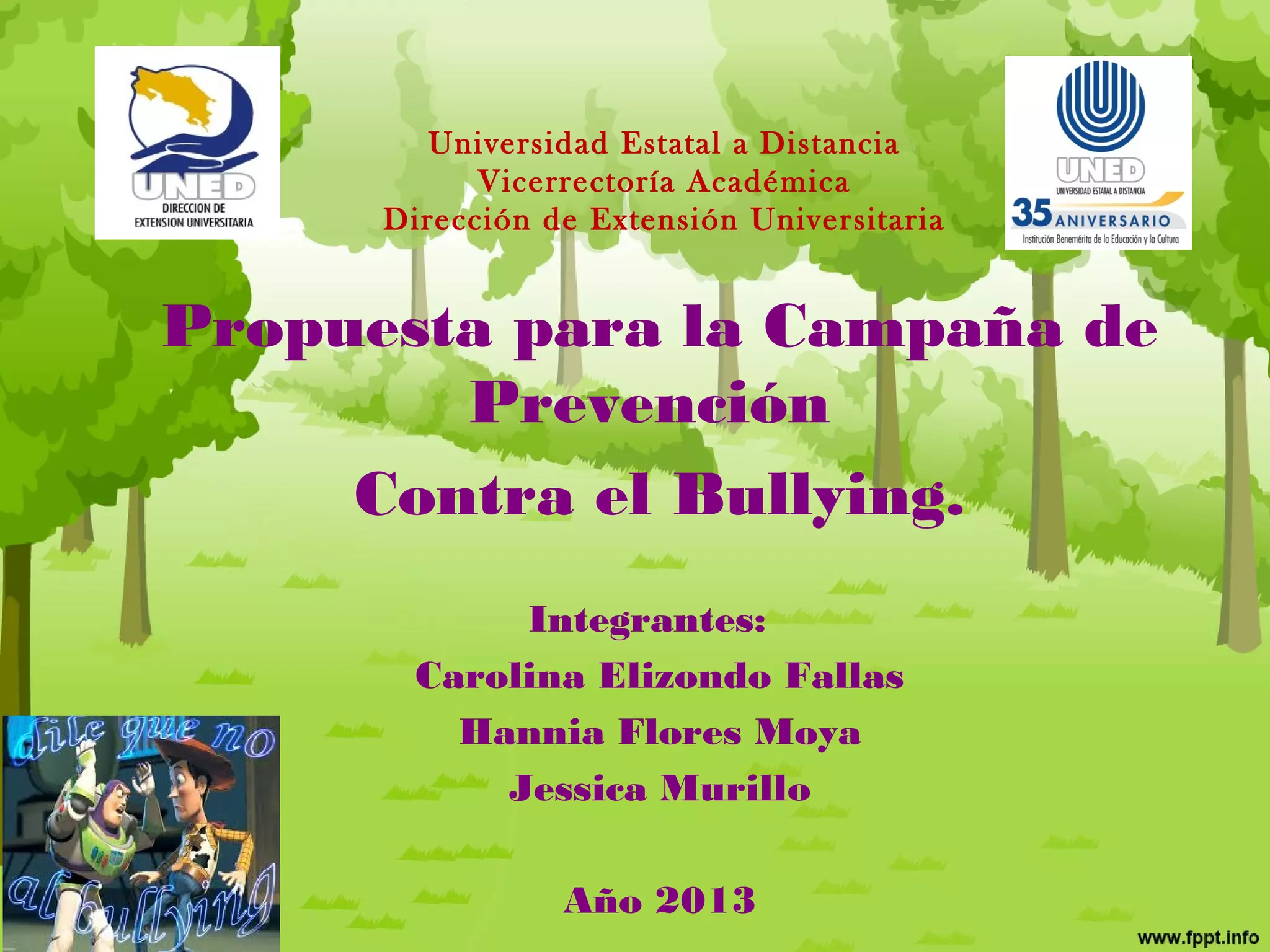 Campaña Contra Bullying Para Centros Educativos Ppt