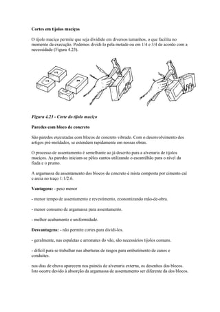 Construção de alvenaria de tijolo cerâmico maciço | DOC