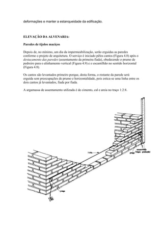 Construção de alvenaria de tijolo cerâmico maciço | DOC