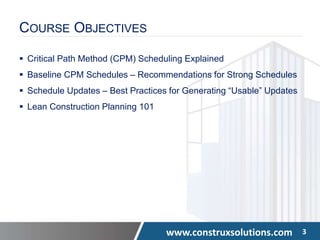 CPM Scheduling best practicies within the Construction Indistry | PPTX