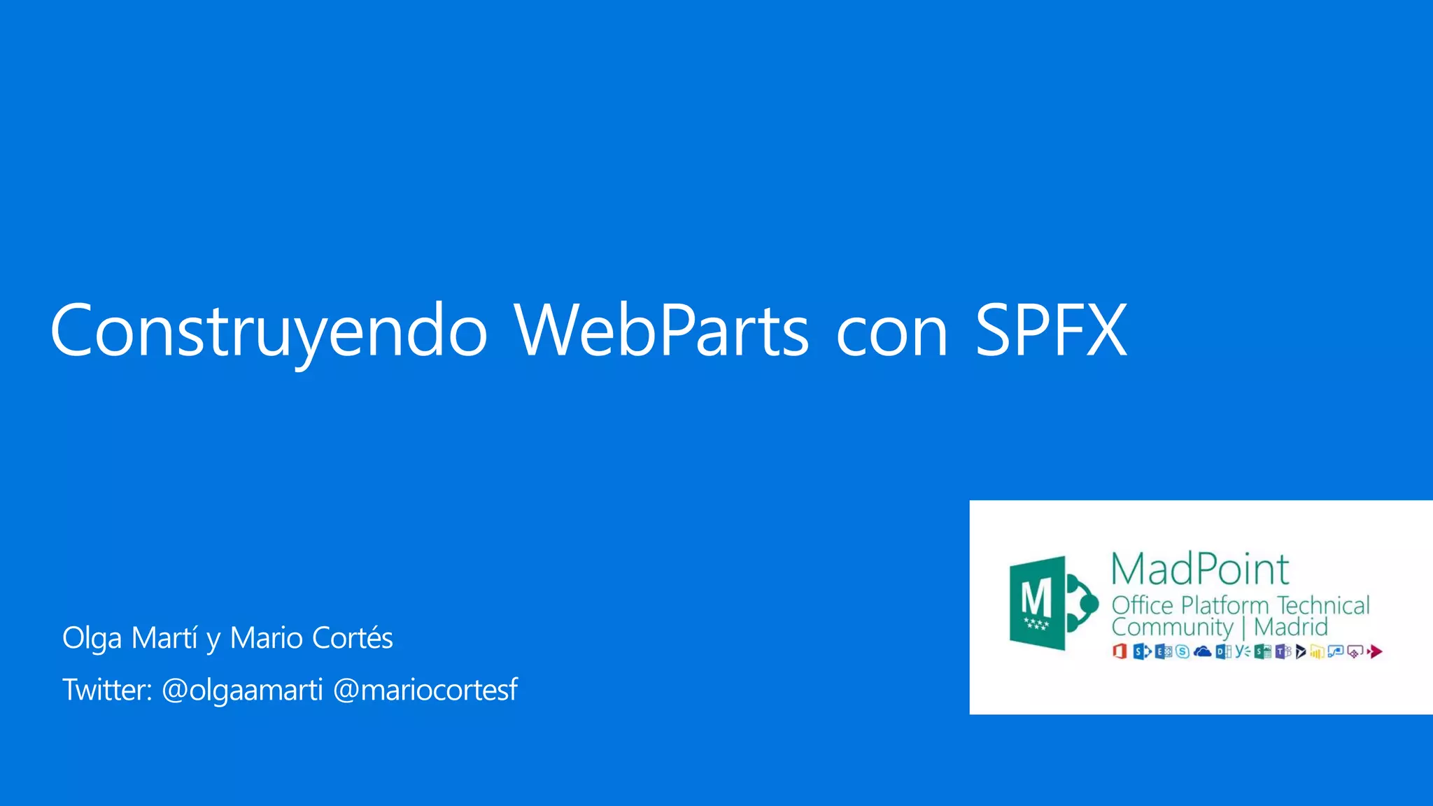 Construyendo WebParts con SPFx | PDF