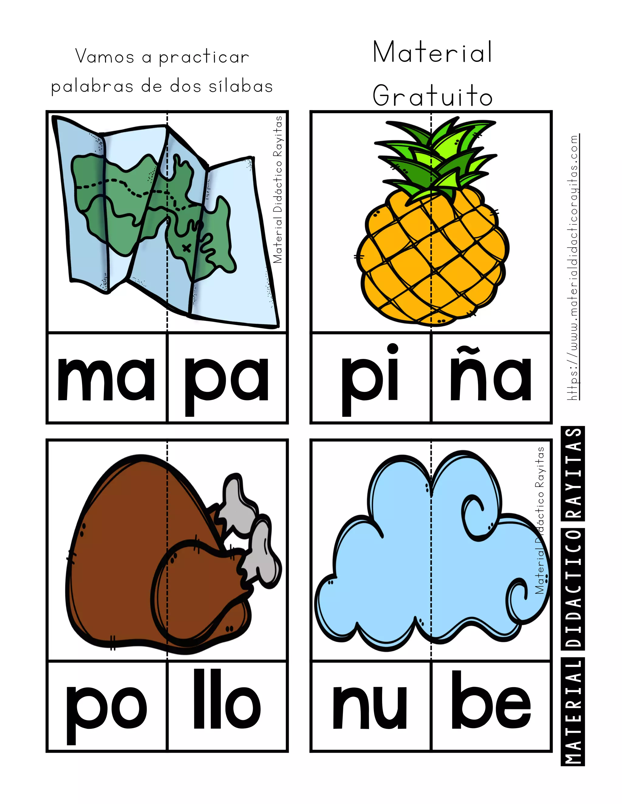 Construyo palabras . 2 silabas | PDF
