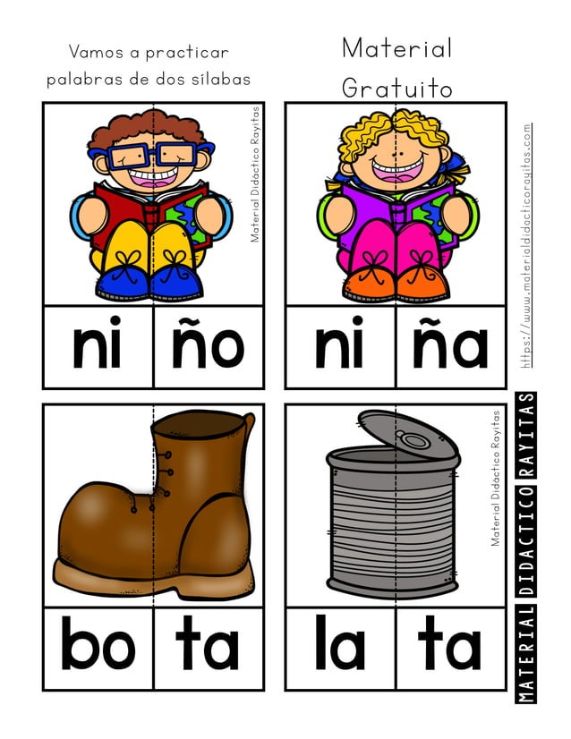 Construyo palabras . 2 silabas | PDF