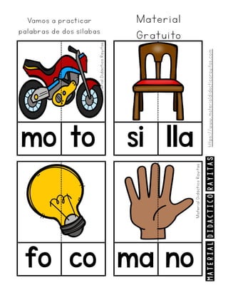 Construyo palabras . 2 silabas | PDF