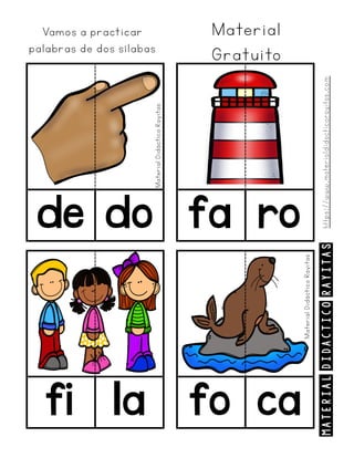 Construyo palabras . 2 silabas | PDF