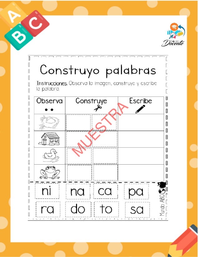 Construyendo Palabras y Silabas.