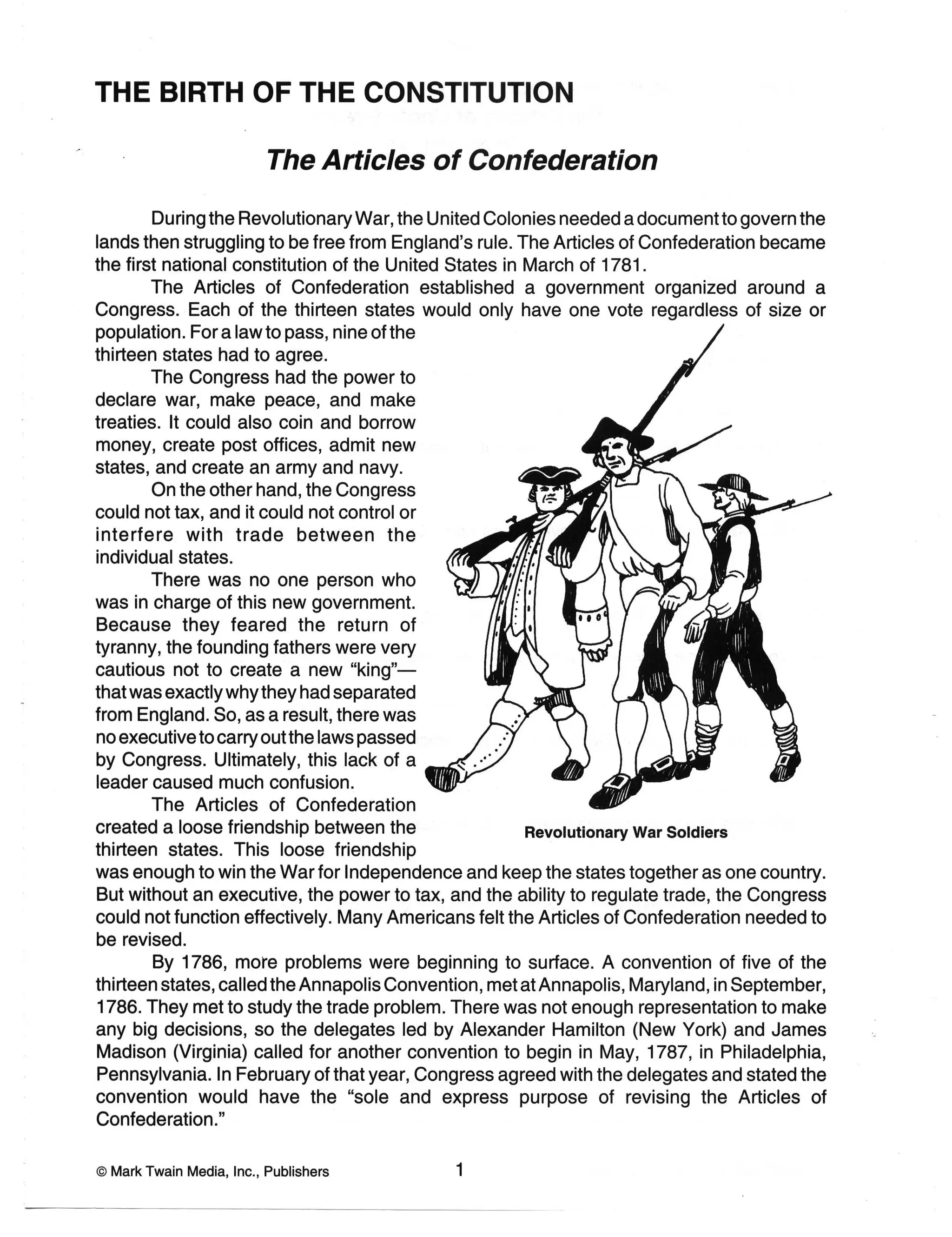Constitution Worksheets | PDF