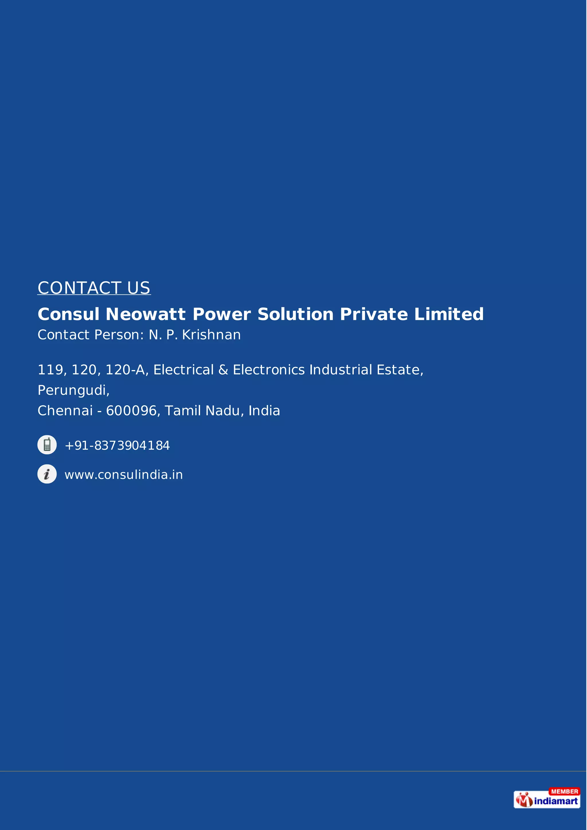 Consul neowatt-power-solution-private-limited | PDF