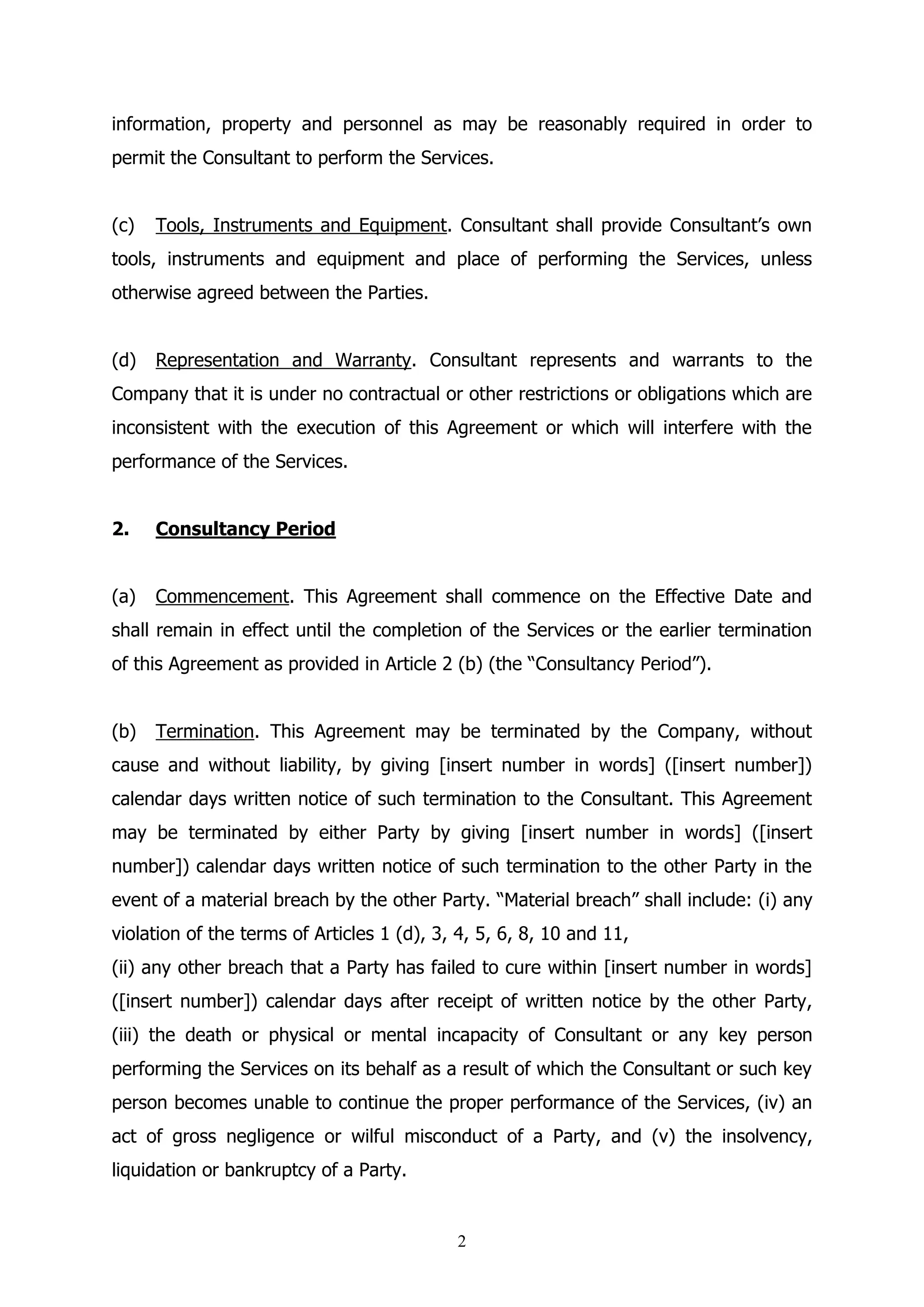 CONSULTANCY AGREEMENT | PDF