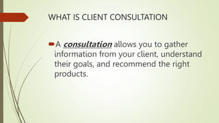 Client Consultation in TLE Wellness Massage | PPTX