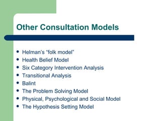 Consultation models | PPT
