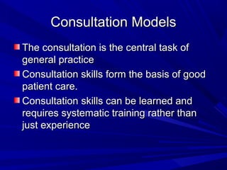 Consultation Models 2 | PPT