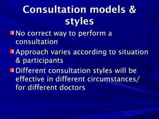 Consultation Models 2 | PPT