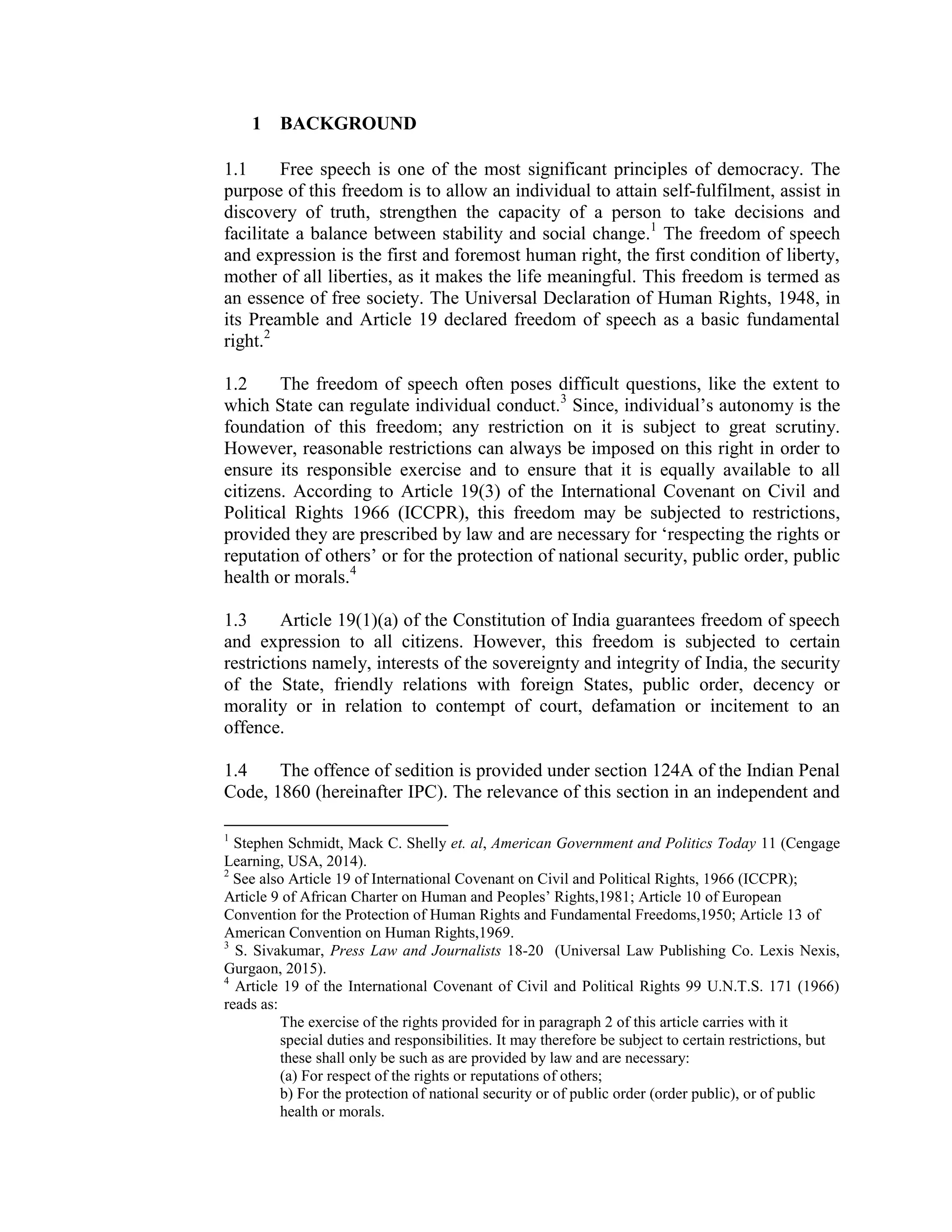 CONSULTATION PAPER ON SEDITION-30.08.2018