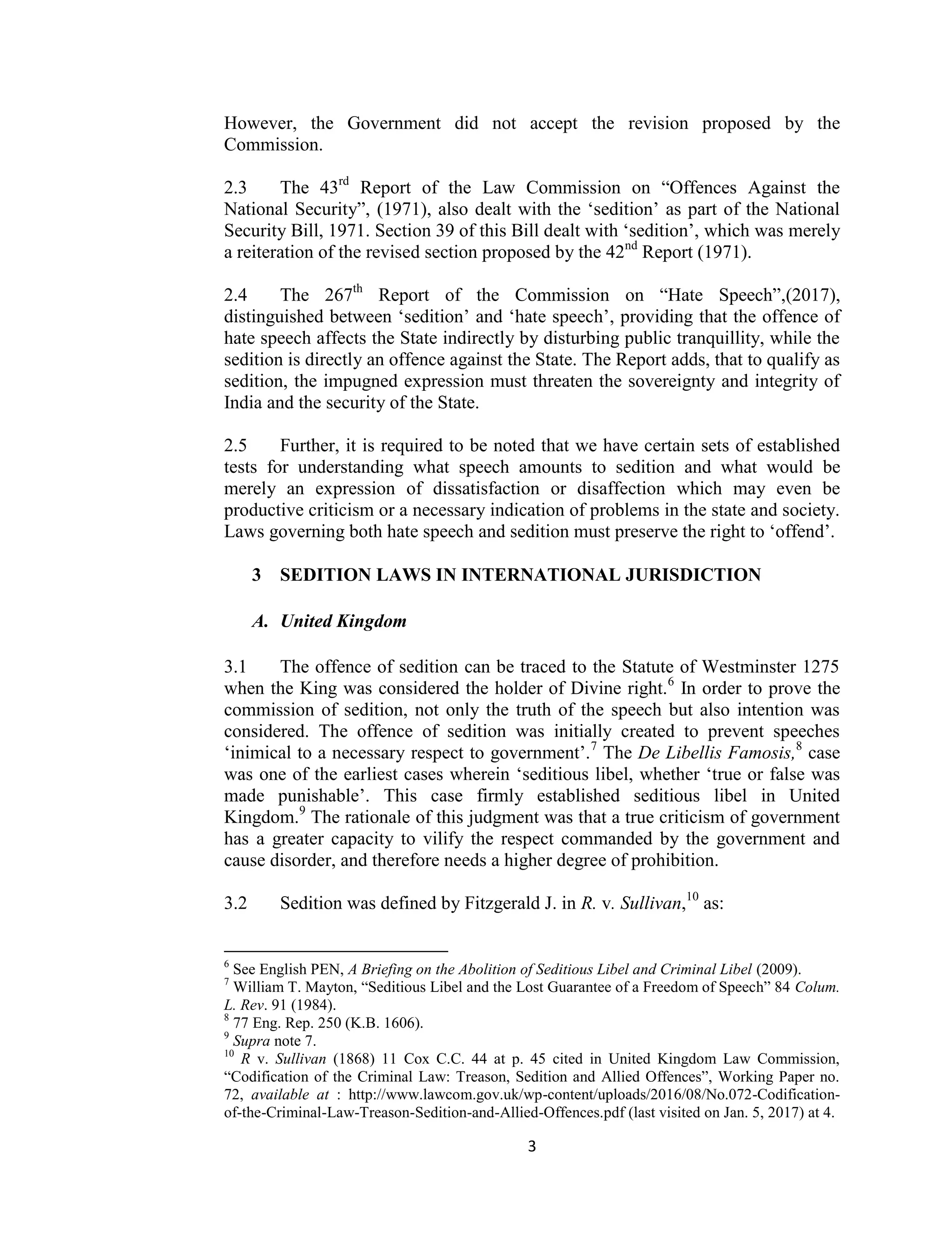 CONSULTATION PAPER ON SEDITION-30.08.2018