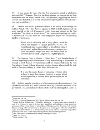 CONSULTATION PAPER ON SEDITION-30.08.2018