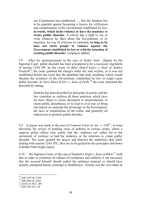 CONSULTATION PAPER ON SEDITION-30.08.2018