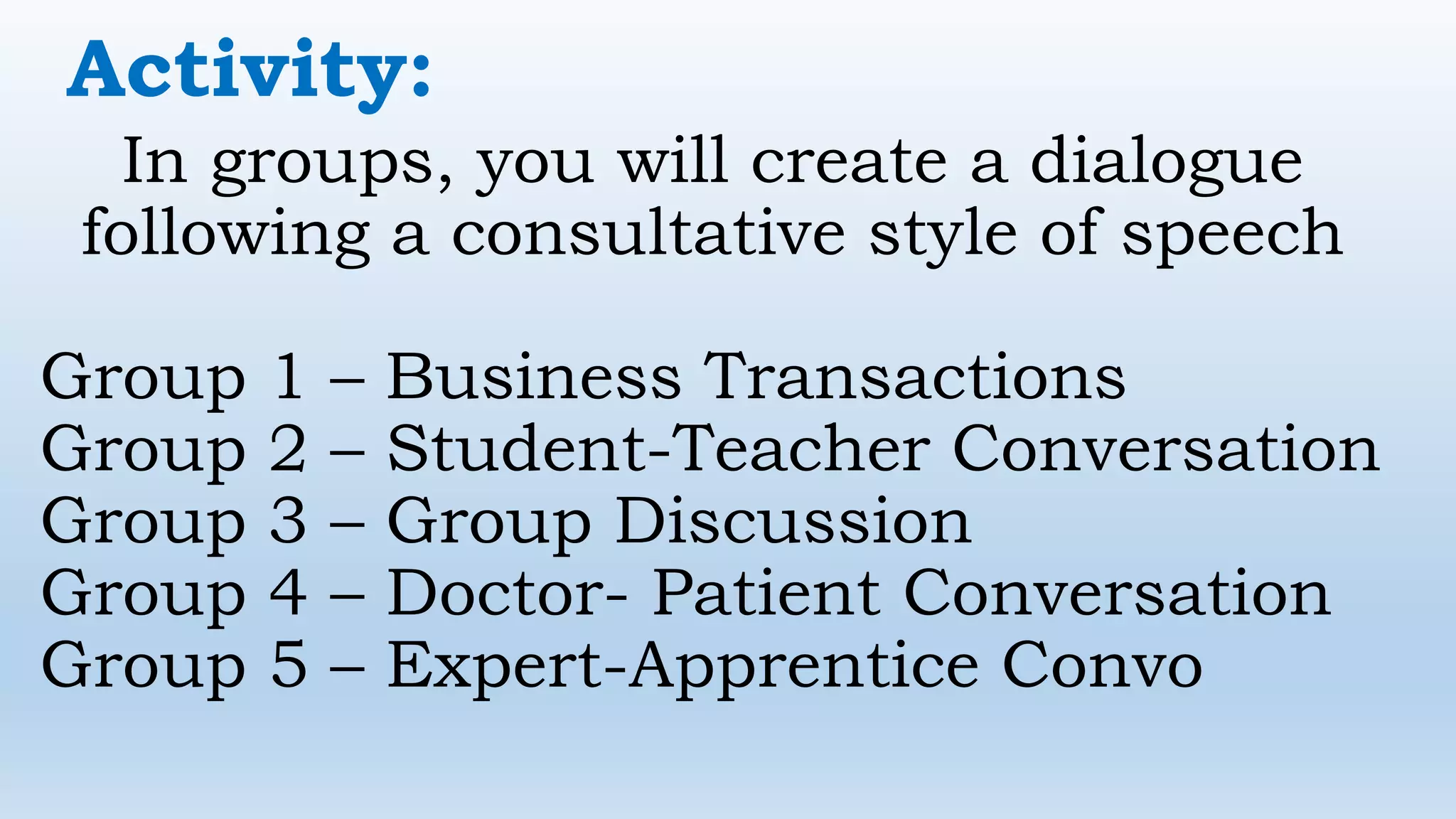 Communicative Style (Consultative Style) | PPTX