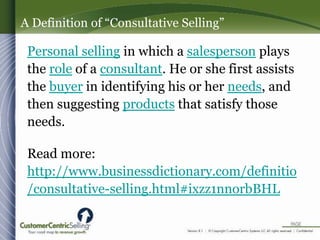 What is Consultative Selling? | PPTX