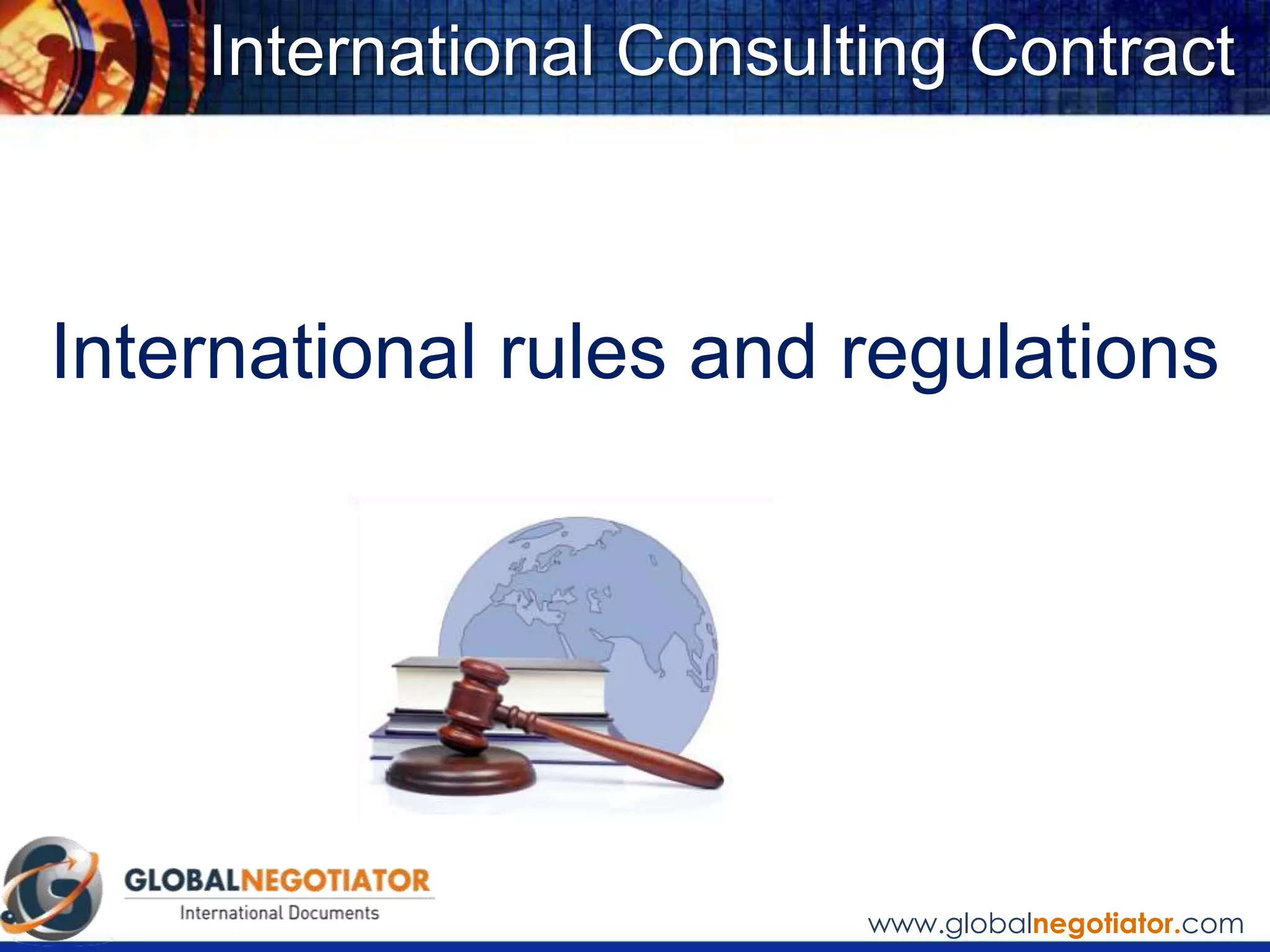INTERNATIONAL CONSULTING CONTRACT - Contract Template and Sample | PDF ...