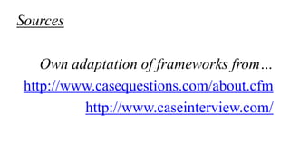 Useful Consulting Case Frameworks | PDF