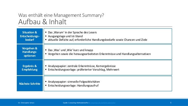 Auf den Punkt - die Management Summary | Consulting-Life.de
