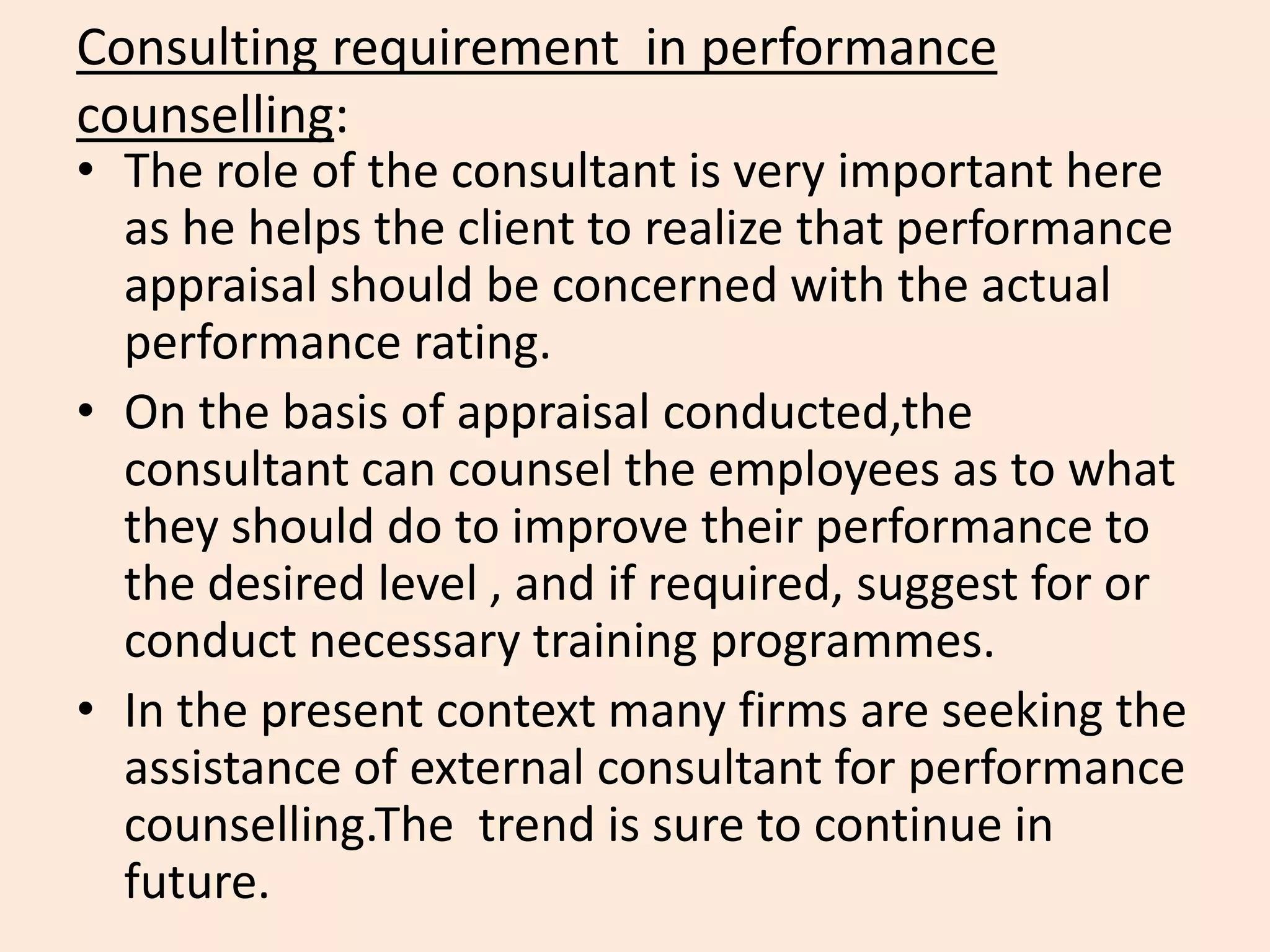 Consulting & performance counselling copy | PPTX