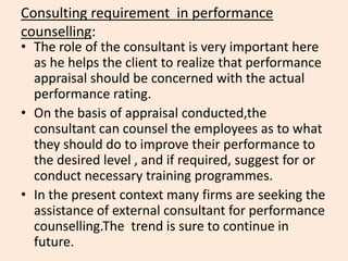 Consulting & performance counselling copy | PPTX
