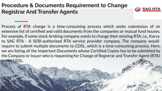 Learn Registrar and Transfer Agents Change Procedure & Documents ...
